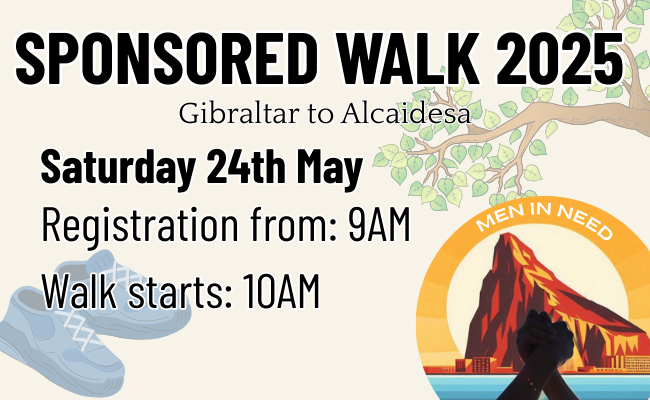 Sign up for our sponsored walk! · Men In Need Gibraltar